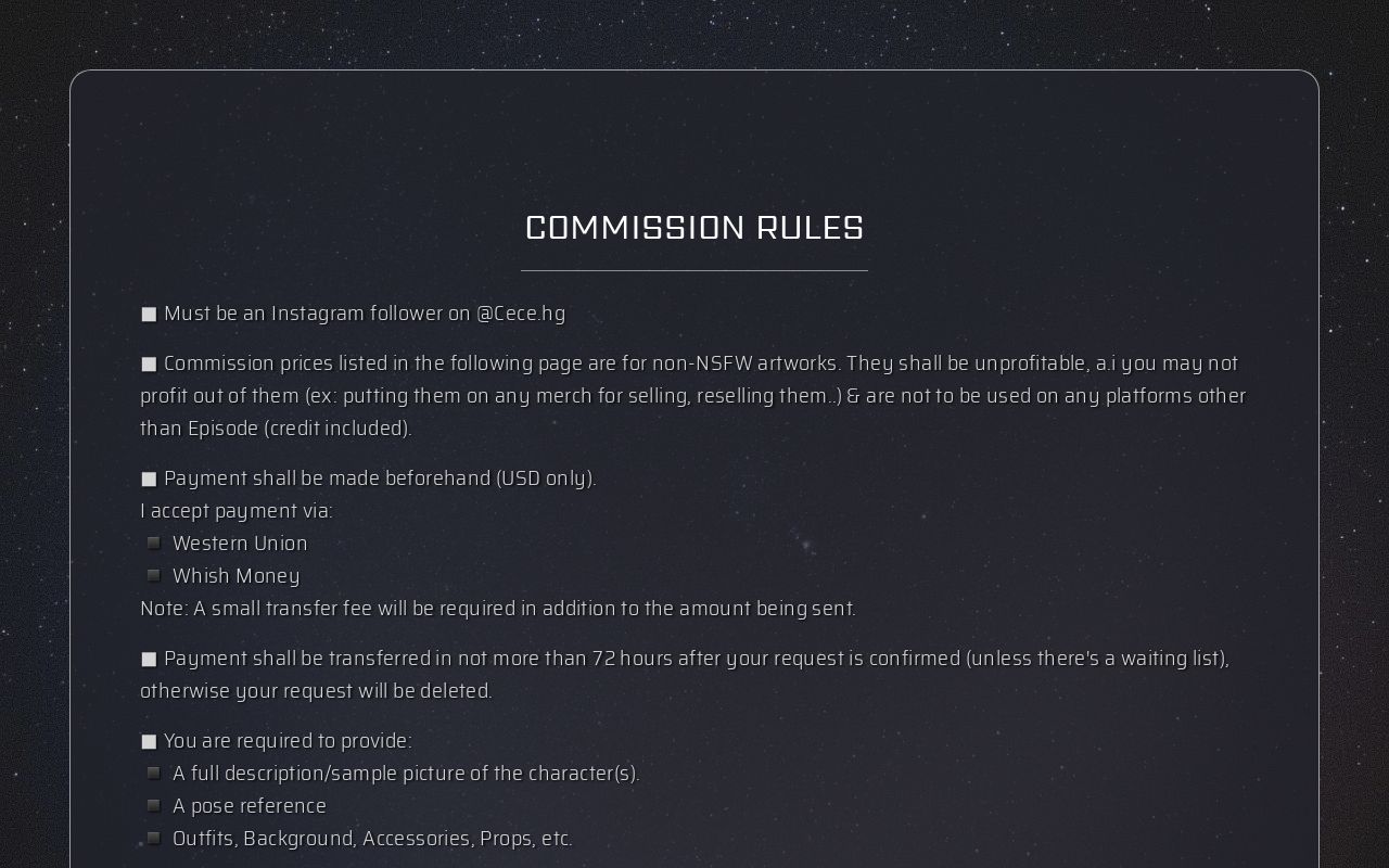 Commission Rules